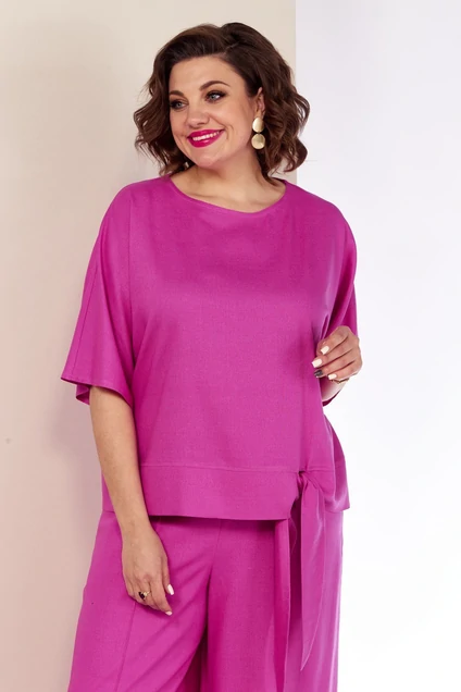 Костюм брючный 4055 фуксия Shetti купить - 7% скидка | в наличии